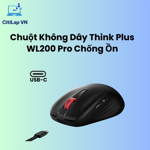 Chuột Không Dây Lenovo Think Plus WL200- Không Tiếng Động- Có Công Tắc On/Off - Độ Nhạy Cao ...