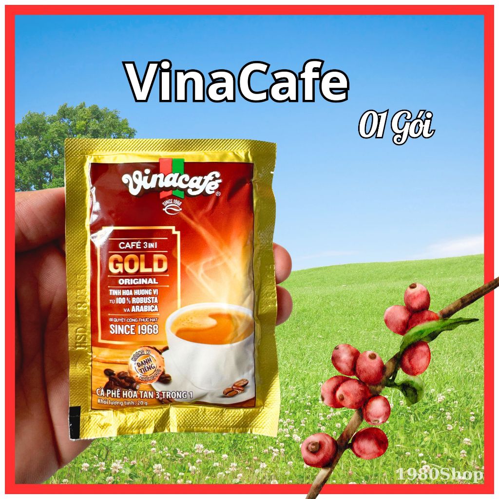 01 Gói Vinacafe - Vina cà phê 3In1 Gold Original 20g | Shopee Việt Nam