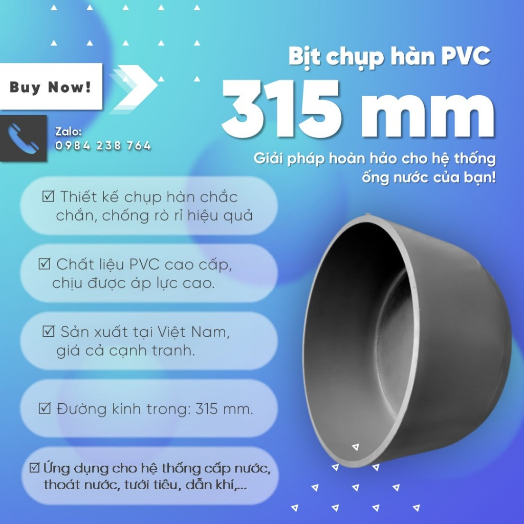 Nắp bịt ống nhựa PVC 315 mm | Shopee Việt Nam