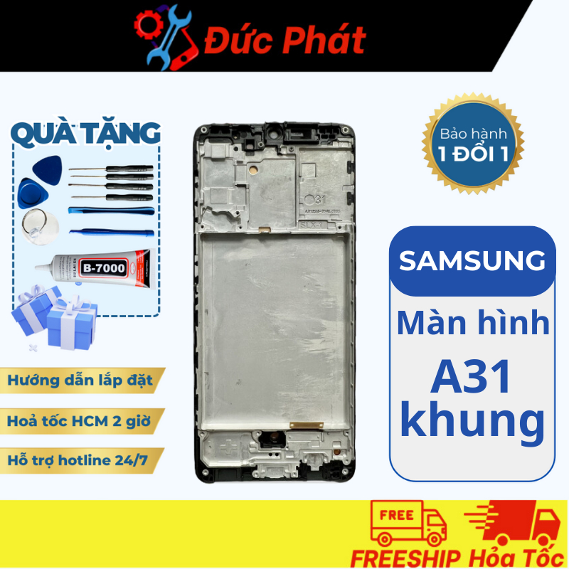 Màn Hình SAMSUNG A31 / A315F OLED / QX Khung New (Tặng kèm bộ sửa và ...