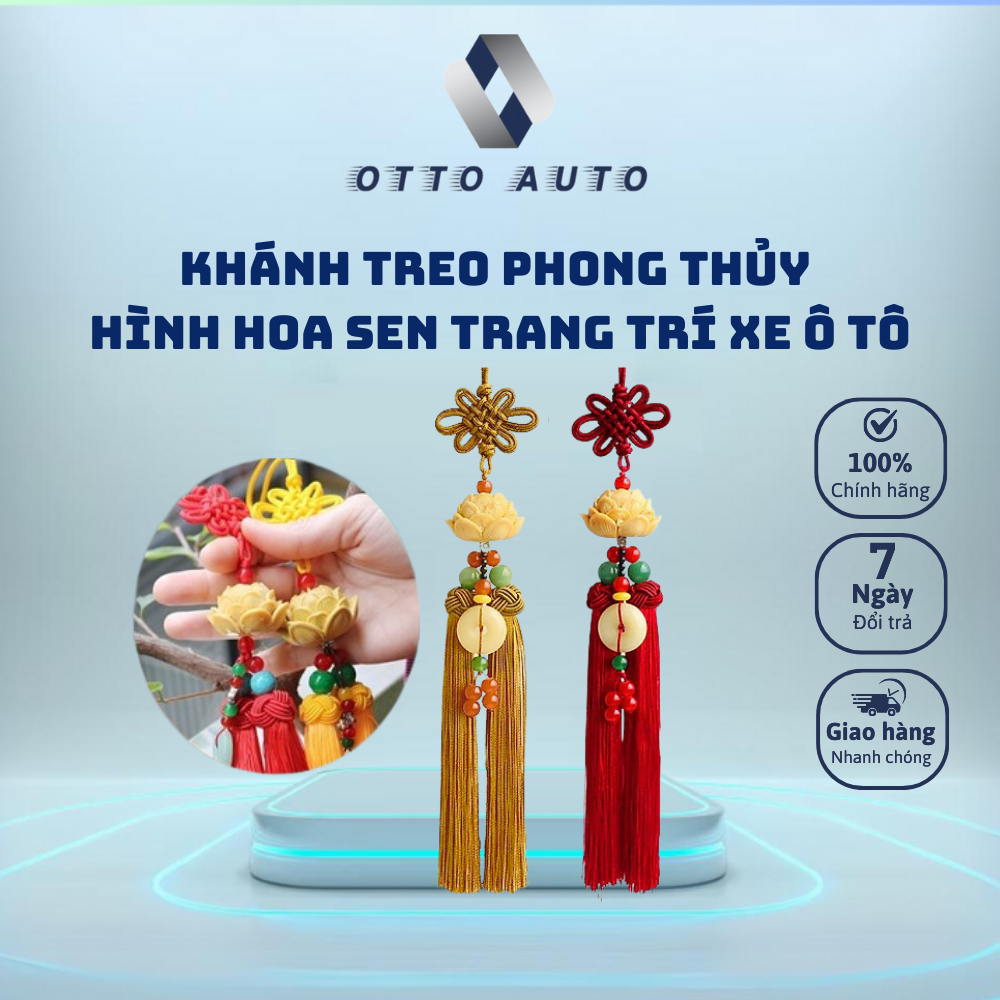 [PHONG THỦY] Khánh Treo Xe Ô Tô Hình Hoa Sen, Trang Trí Ô Tô, Mang May ...