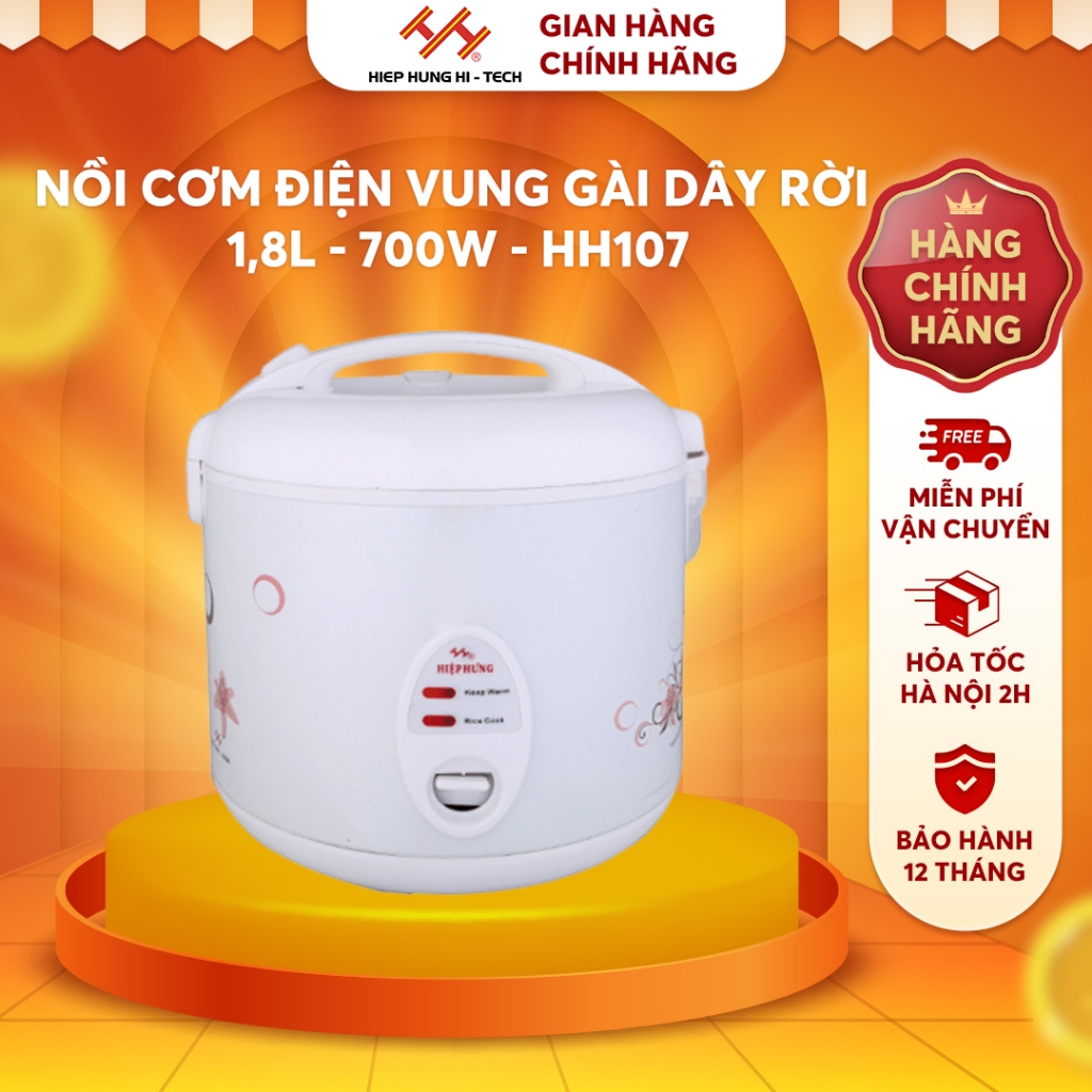 Nồi Cơm Điện HIỆP HƯNG Vung Gài Dây Rời Dung Tích 1,8L Công Suất 700W ...