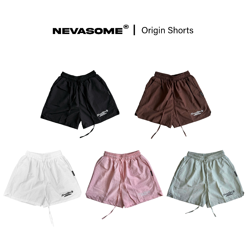 [Nhận Hàng Sau Tết] Quần Short Gió Nhăn Local Brand NEVASOME Origin Đen ...