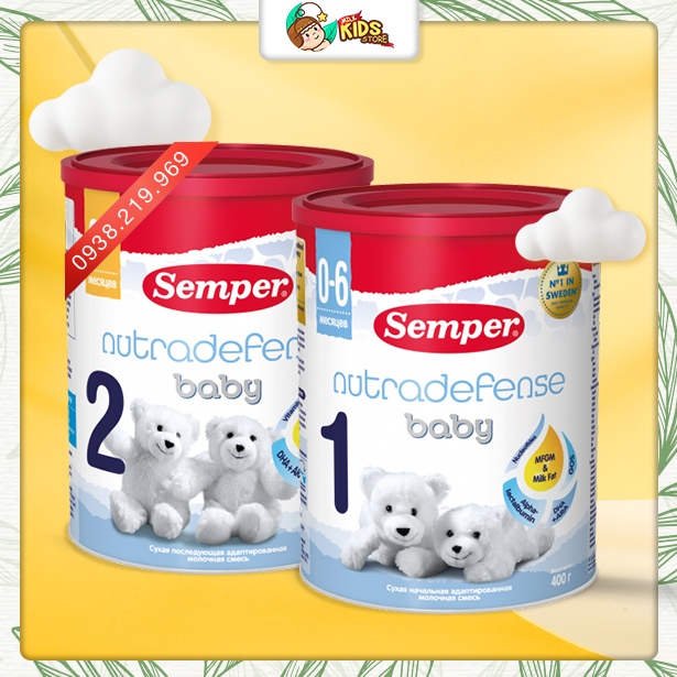 Sữa bột Semper Nutradefense Baby số 1,2 400g Nga | Shopee Việt Nam