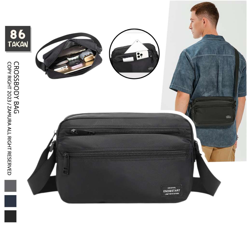 Túi đeo chéo nam vải oxford cao cấp chống nước nhiều ngăn chứa lớn đựng ...