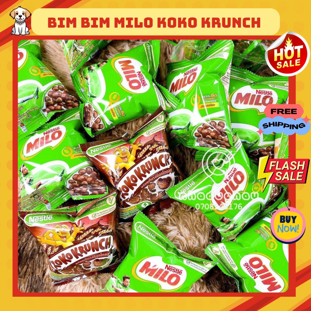 Bim bim Milo Đăng Khôi, ngũ cốc viên cacao (gói 15g) | Shopee Việt Nam