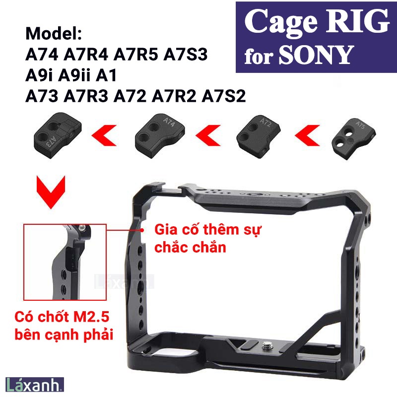 Sony A7M4 A7M3 A7R5 A7R4 A7S4 A9 A9ii | RIG Cage Khung bảo vệ Giá treo phụ kiện máy ảnh cho A74 ...
