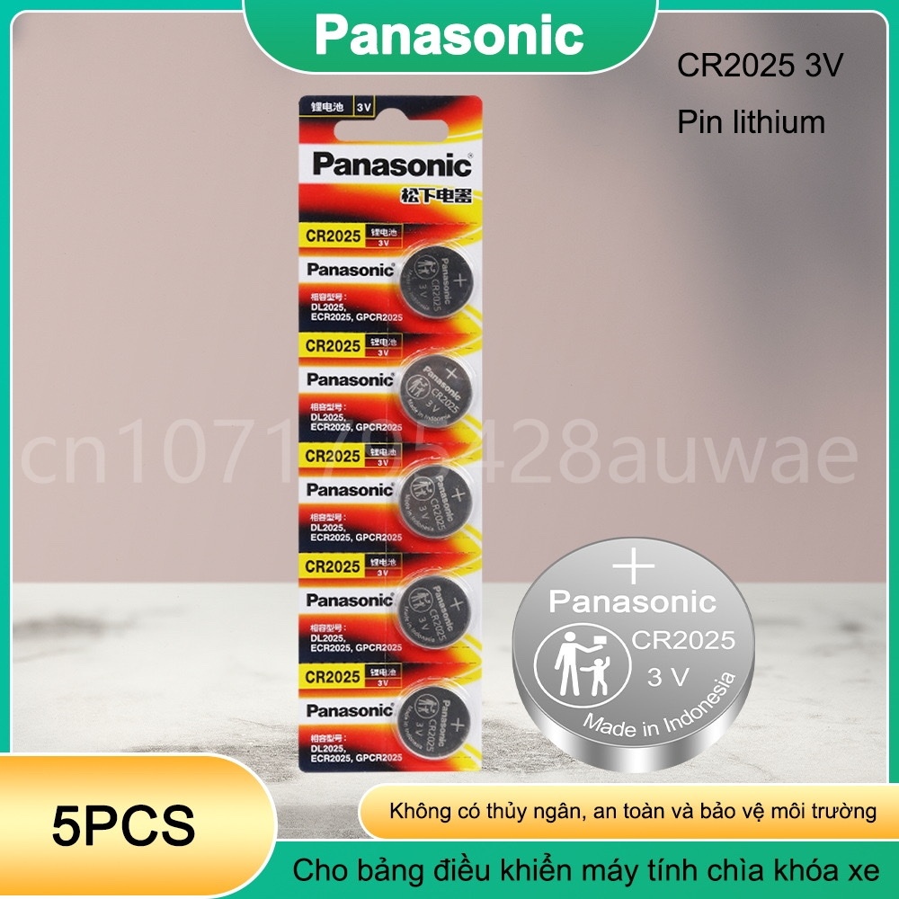 Pin cúc Panasonic CR2025 1 vỉ 5 viên chính hãng. | Shopee Việt Nam