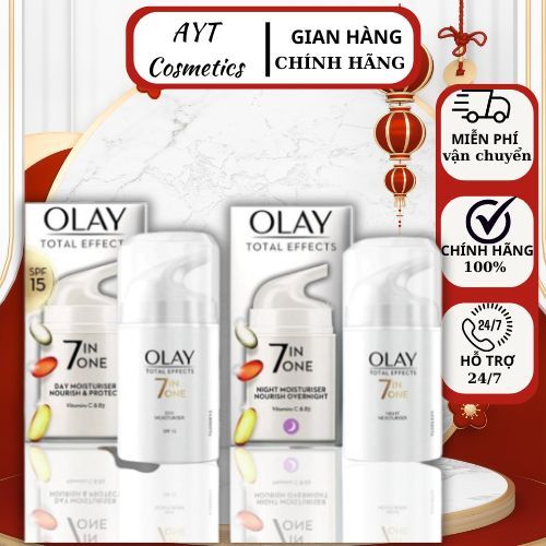 Kem Olay total effects 7 in 1 ngày và đêm ngừa lão hóa của da dưỡng da ...