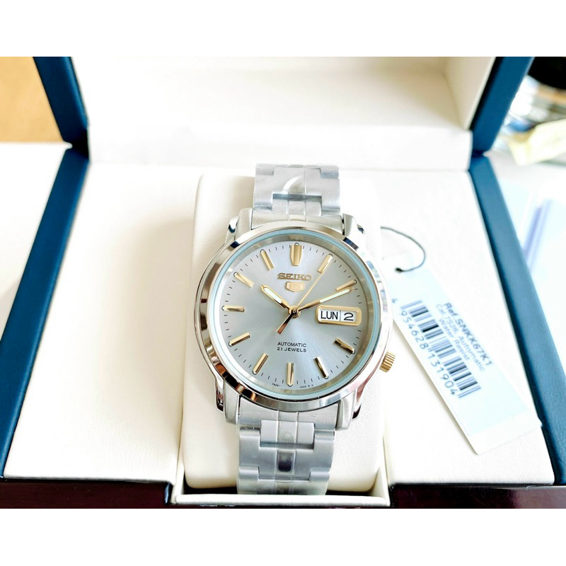 ĐỒNG HỒ NAM CHÍNH HÃNG Seiko 5 SNKK67K1 Automatic Grey Dial Silver ...