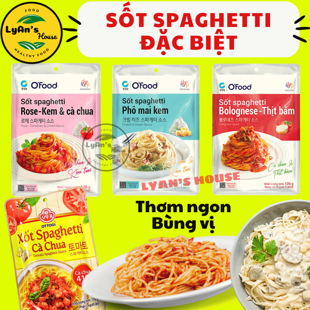 (NHIỀU VỊ) SỐT SPAGHETTI Ofood Ottogi phô mai kem cà chua thịt bằm hợp ...