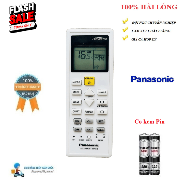 Remote Điều khiển điều hòa Panasonic i AUTO-X nanoe-G thang chia độ 0.5 ...