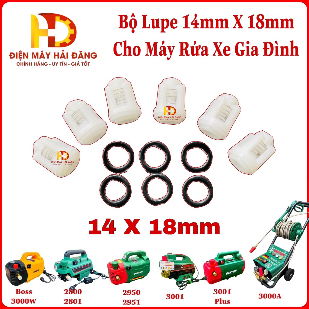 Bộ lupe,van 1 chiều 14x18mm.Dùng cho máy rửa xe gia đình.Hàng Chất ...