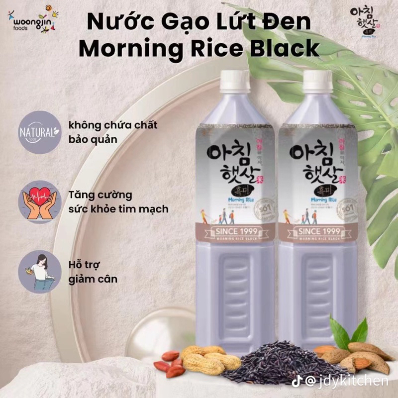 3 chai 1,5 lit Nước gạo rang/ gạo lứt Hàn Quốc Woongjin Morning Rice ...