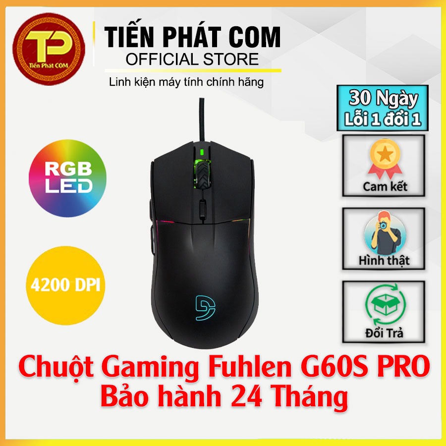 Chuột Gaming Fuhlen G60S Pro 4200 DPI có App chỉnh led - Chính hãng BH ...