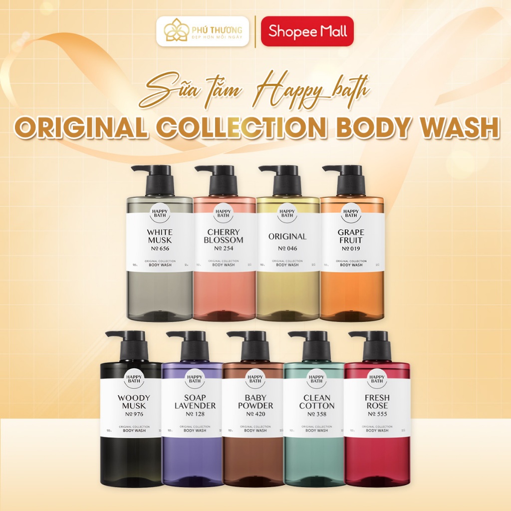 Sữa tắm Happy Bath mẫu mới 2023 910ML dạng Gel trong dưỡng trắng, cấp ...