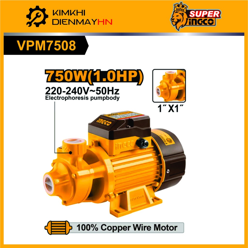 Máy bơm nước 750W (1HP) Ingco VPM7508, CPM7508, JP07508 | Shopee Việt Nam