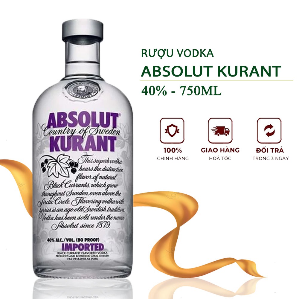 Rượu vodka absoklut kurant 40% chai 750ml hương vị thơm ngon và mạnh mẽ nhập khẩu chính hãng ...