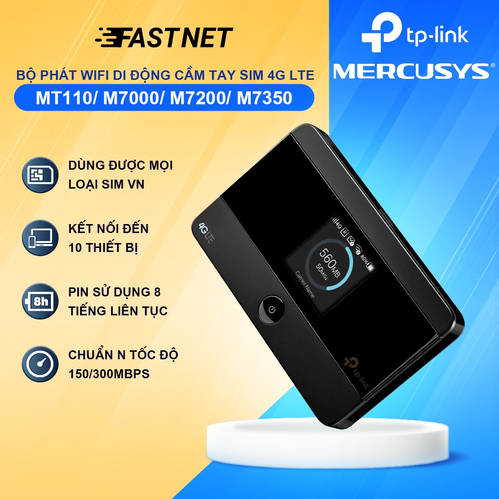 [Hỏa Tốc] Bộ Phát Wifi Di Động TP-Link MT110 / M7000 / M7200 / M7350 3G/4G LTE 150Mbps Pin sạc ...