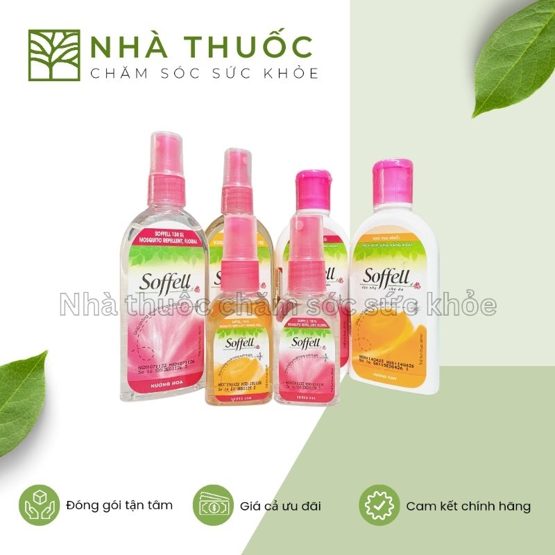 [Chính Hãng] Xịt và kem bôi muỗi Soffell hương hoa và cam (30,60,80ml) | Shopee Việt Nam