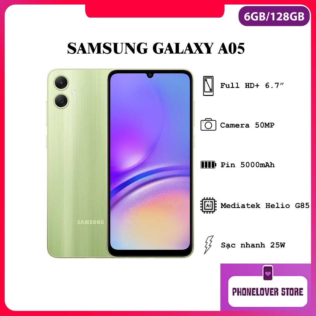 Điện Thoại Samsung Galaxy A05 4G Chính Hãng - Bảo Hành 12 Tháng - 128GB | Shopee Việt Nam