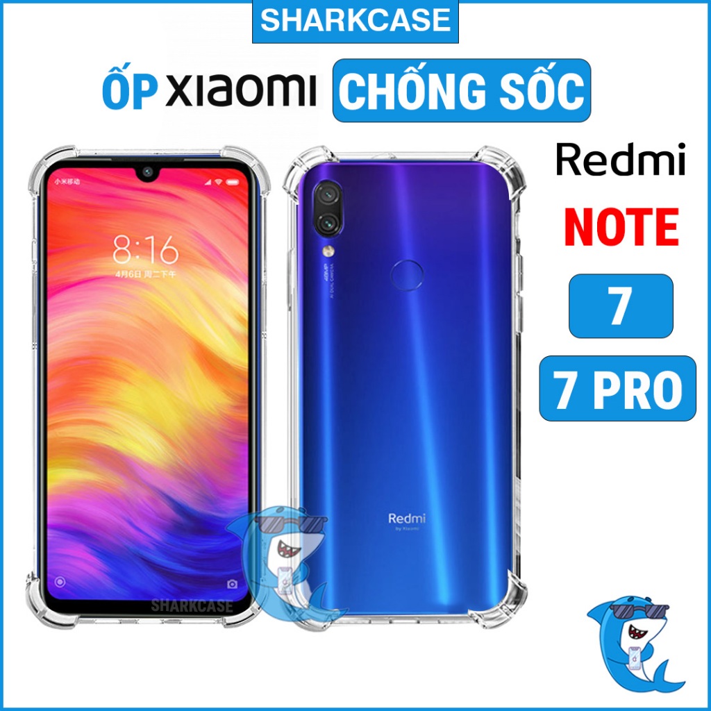 Ốp lưng Redmi note 7, 7 pro, 7s dẻo trong suốt silicon cao cấp chống sốc va đập có gờ bảo vệ ...