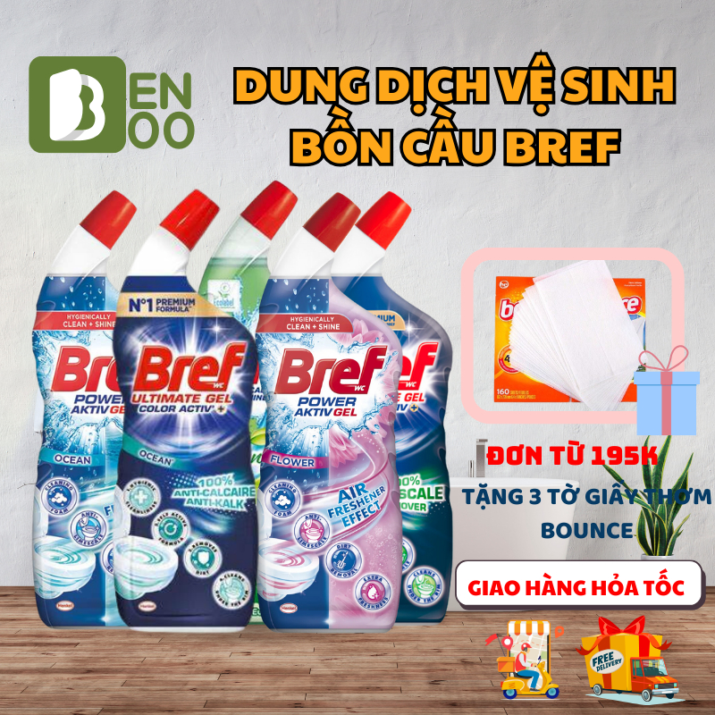 Chai Dung Dịch Tẩy Rửa WC, Vệ Sinh Bồn Cầu Bref 750ML Hàng Đức, Diệt ...