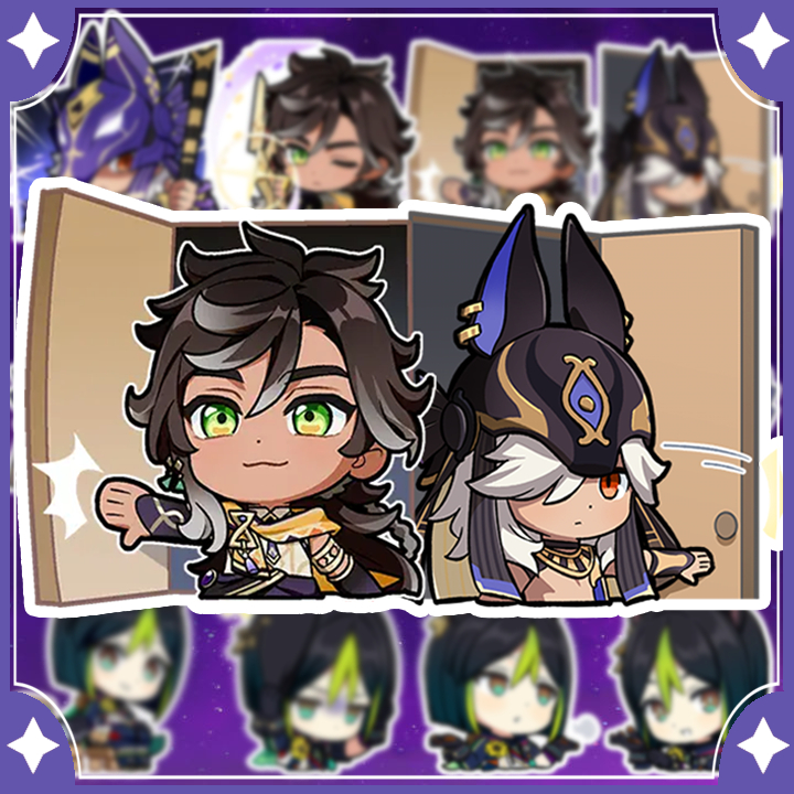 [Genshin Impact] Sticker Cyno x Sethos - Hình dán chibi cyno, sethos và ...