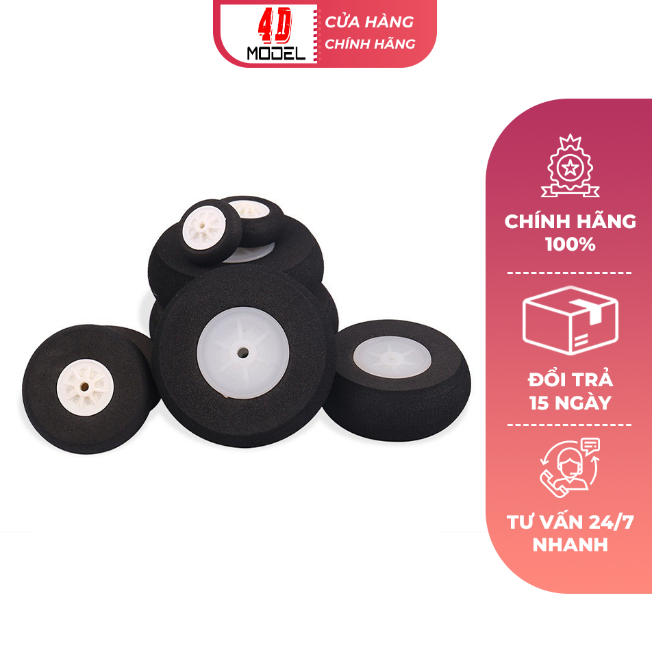 Bánh Xe Xốp D25mm, 30mm - 76mm Chế Tạo Máy Bay Điều Khiển, Cano, Tàu ...