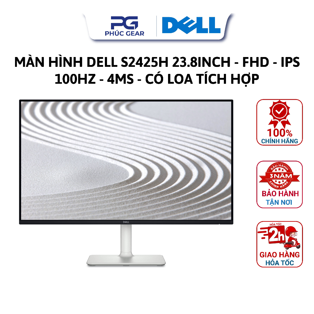 MÀN HÌNH DELL S2425H (23.8 INCH/FHD/IPS/100HZ/4MS/LOA) - BẢO HÀNH 36 THÁNG - HÀNG CHÍNH HÃNG ...