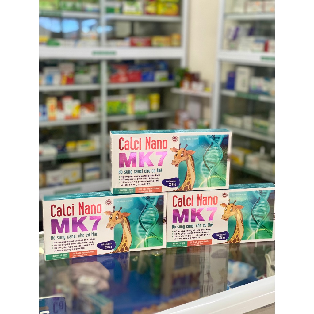 Calci Nano Mk7 - Bổ sung Canxi cho cơ thể, hỗ trợ giúp xương và răng chắc khỏe, hỗ trợ mọc răng ...