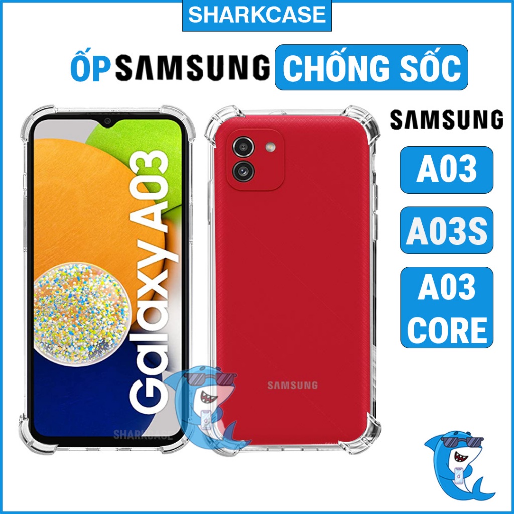 Ốp lưng Samsung A03, A03S, A03 core dẻo trong suốt silicon cao cấp chống sốc có gờ bảo vệ camera ...