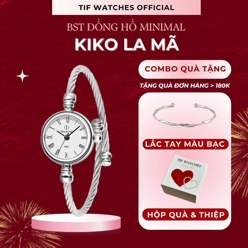 Đồng hồ vòng tay nữ KIKO Tif Watches kim loại thiết kế thanh lịch làm ...