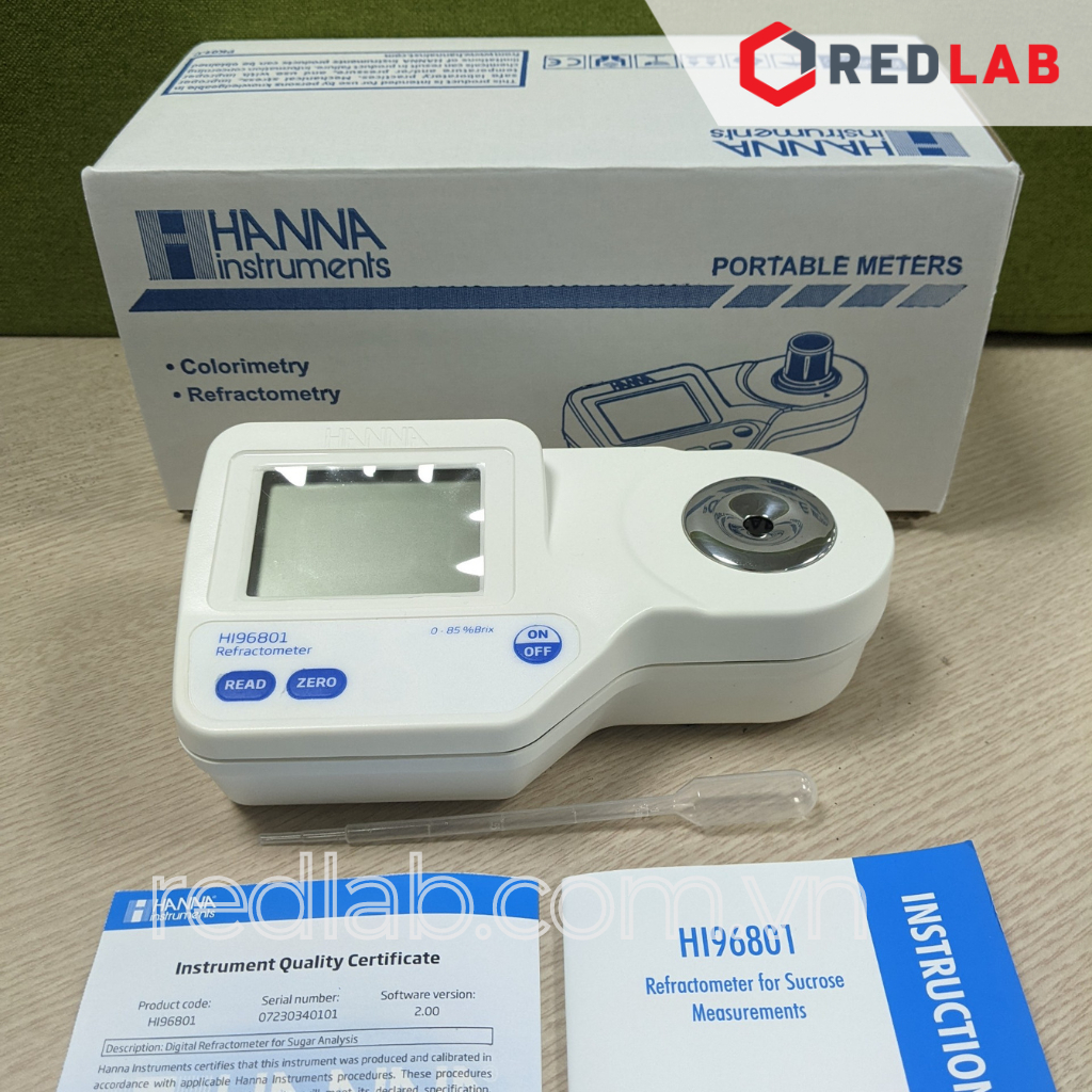 Máy đo độ Brix trong thực phẩm cầm tay Hanna HI96801 {hàng chính hãng ...
