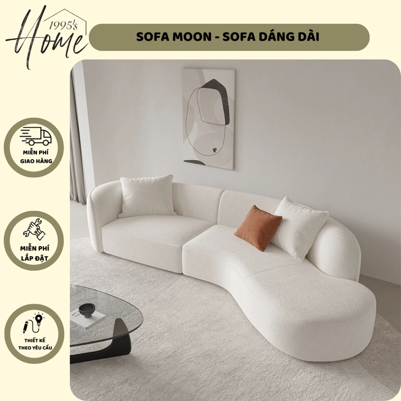 SOFA MOON DÁNG DÀI - SOFA PHÒNG KHÁCH - GHẾ BĂNG DÀI - FREE SHIP NỘI THÀNH HCM | Shopee Việt Nam