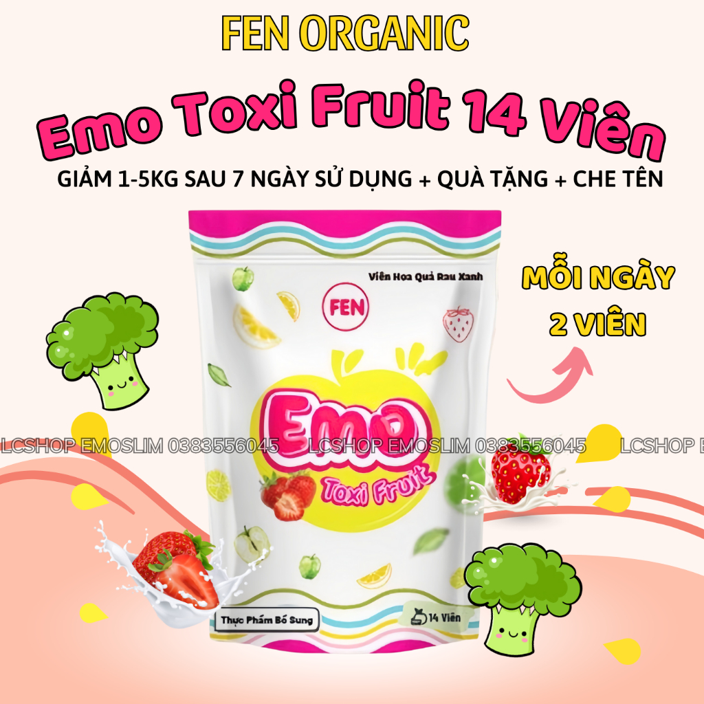 (Chính Hãng + Kèm Quà) Detox Emo Toxi Fruit Dạng Viên Mẫu Mới - Giảm ...