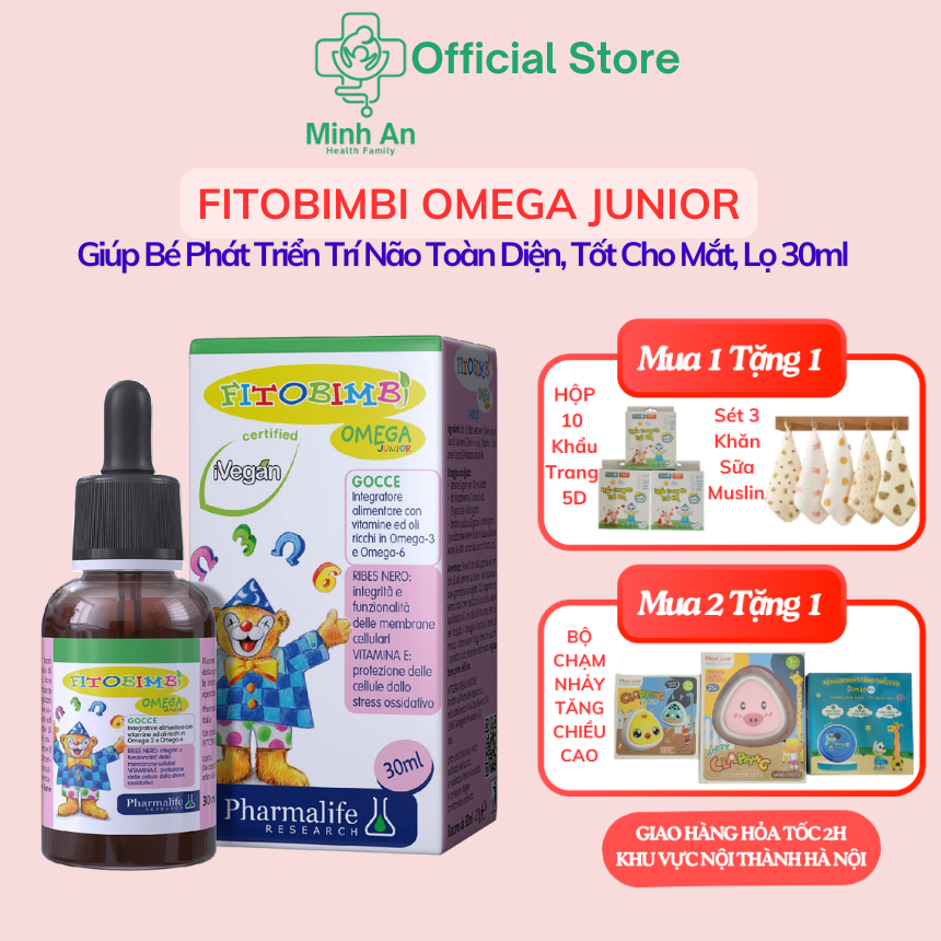 FITOBIMBI Omega Junior Bổ Sung Omega Thực Vật Giúp Bé Phát Triển Trí ...