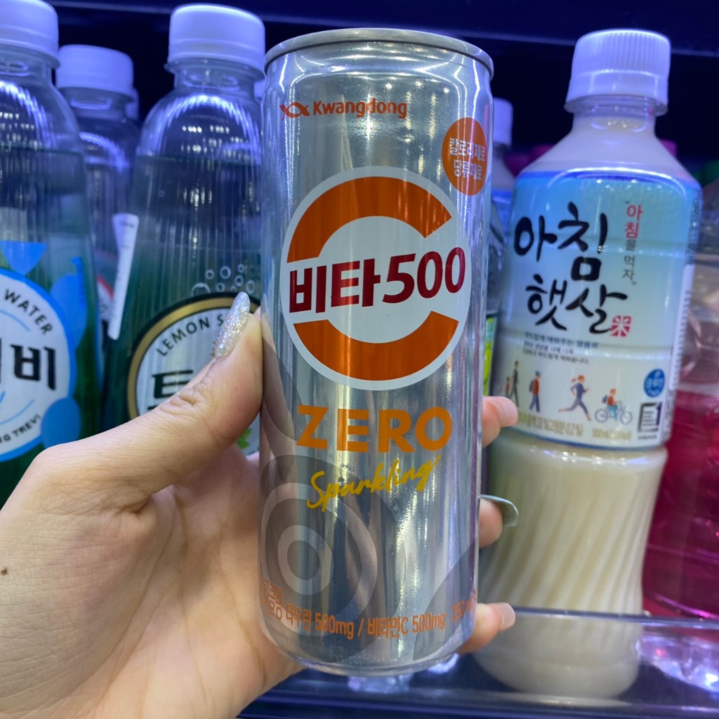 Nước Uống Tăng Lực Vita 500 Zero Kwangdong Hàn Quốc Lon 250ML / 광동제약) 비타500 ZERO 스파클링 250ML ...