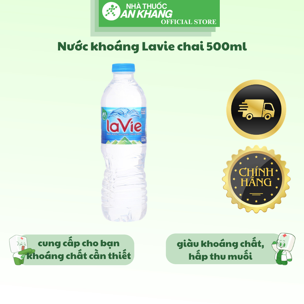 Nước khoáng Lavie chai 500ml | Shopee Việt Nam