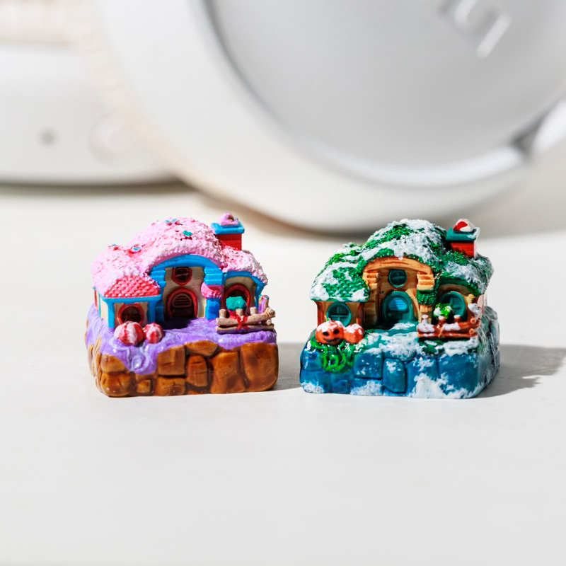 Nút bàn phím cơ Ngôi nhà sắc màu.Keycap resin Colorful House.Keycap ...