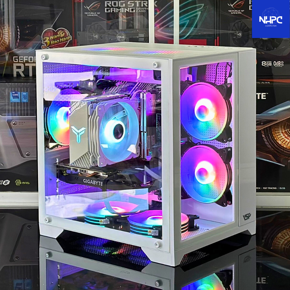 Bộ Máy Tính Bể Cá Hai Mặt Kính Chơi Game LOL Fifa GT5 Valorant Đột Kích ...