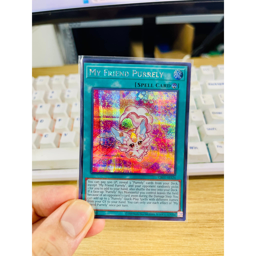 CR01 AE secret rare Lá bài thẻ Yugioh my friend purrely - secret Rare - Tặng bọc bài nhựa bảo ...