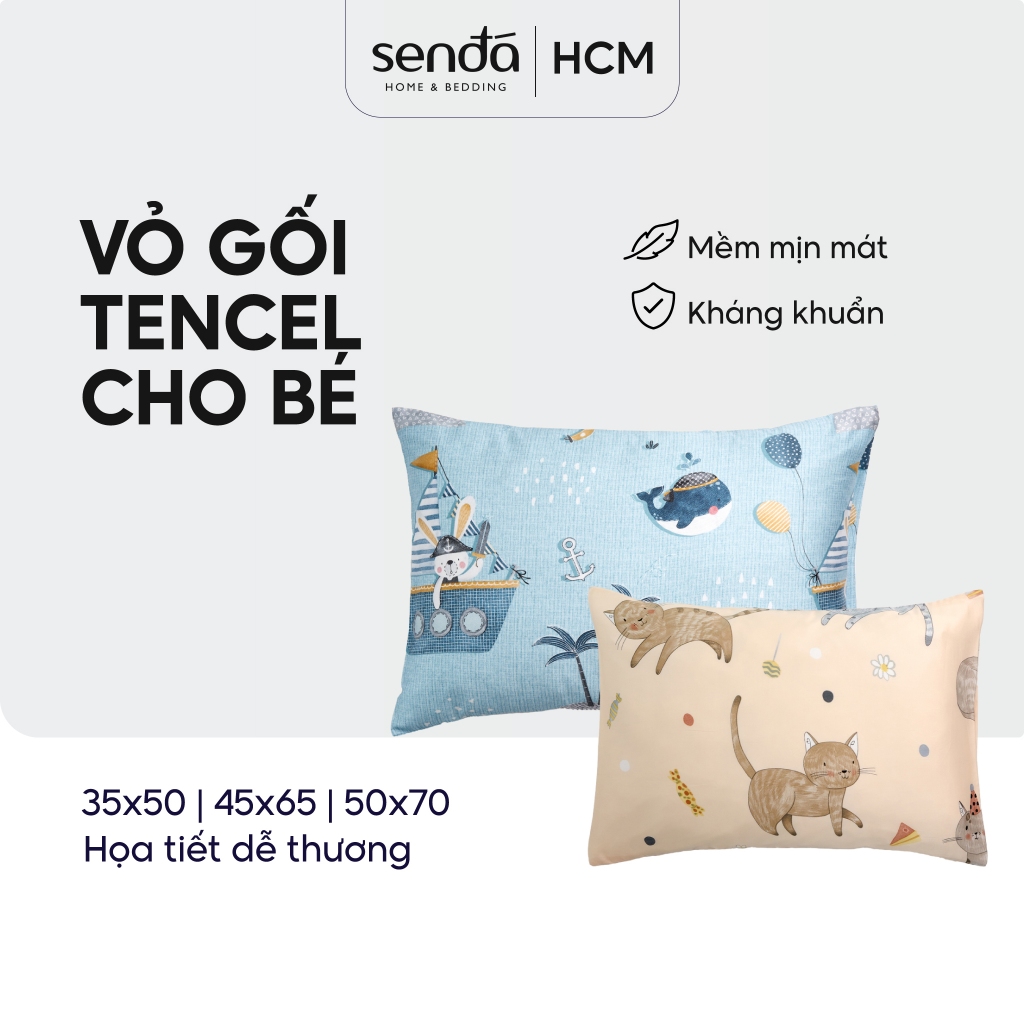 Vỏ gối cho bé Lụa Tencel 35x50 45x65 50x70 cm Sen Đá Bedding họa tiết ...