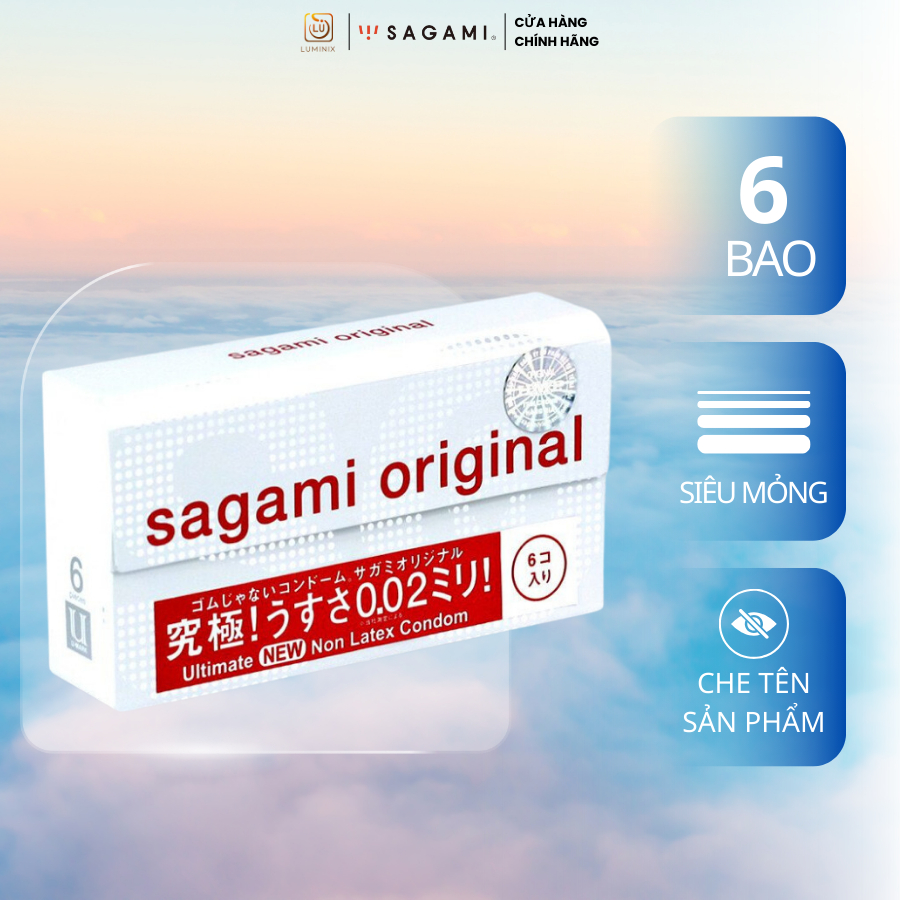 Bao cao su Sagami 002 bcs non latex siêu mỏng truyền nhiệt nhanh hộp 6 chiếc | Shopee Việt Nam