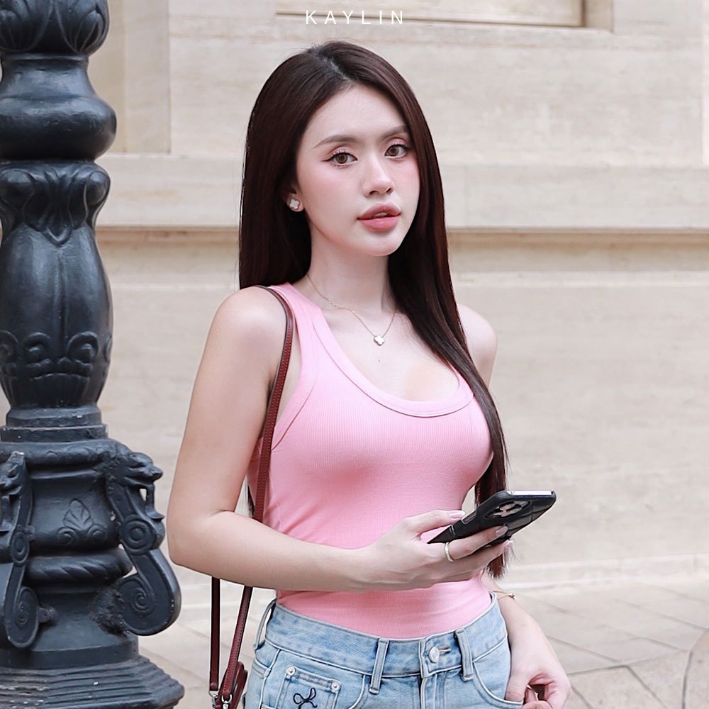 Áo thun KAYLIN Tank Top chất vải Cotton co giản thoáng mát phong cách năng động mát mẻ - N2006 ...