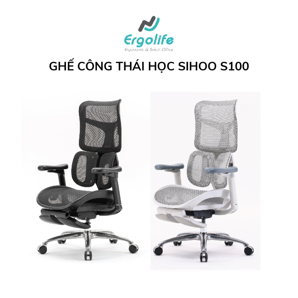 [HỎA TỐC HCM] Ghế Công Thái Học Cao Cấp Sihoo Doro S100 - Chân nhôm đúc ...