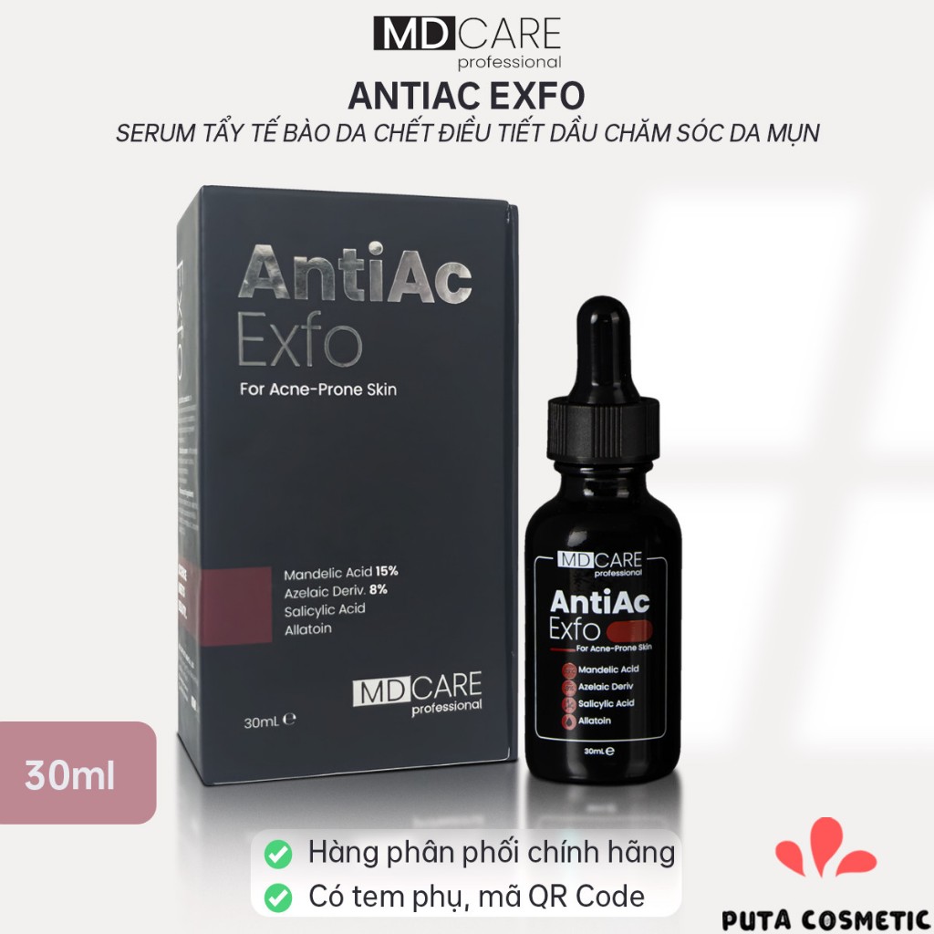 MD Care AntiAc Exfo Serum Tẩy Tế Bào Chết Kiểm Soát Mụn 30ml | Shopee ...