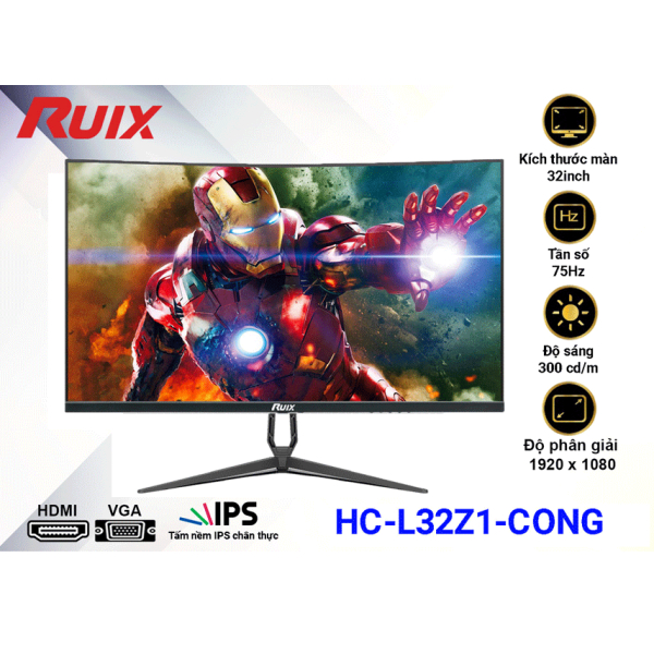 Màn Hình Cong LCD RUIX HC-L32Z1 32 Inch (IPS – VGA, HDMI, 1920×1080 ...