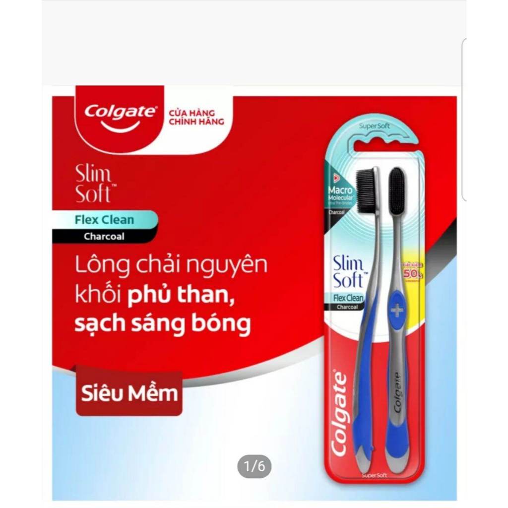 Bàn chải đánh răng Colgate Flex Clean Charcoal nguyên khối | Shopee ...