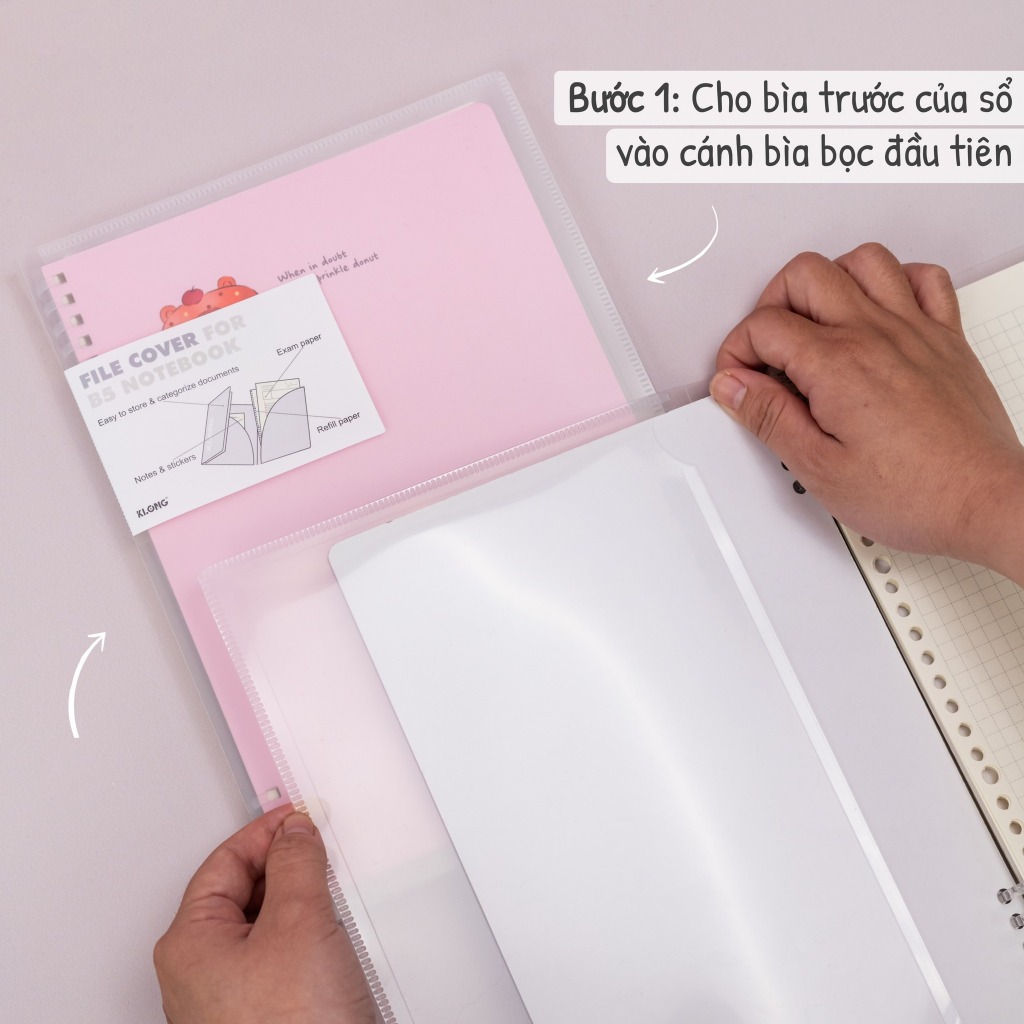 File bọc vở nhựa B5 File bảo vệ tập viết Klong MS 920 cho nhiều loại vở ...